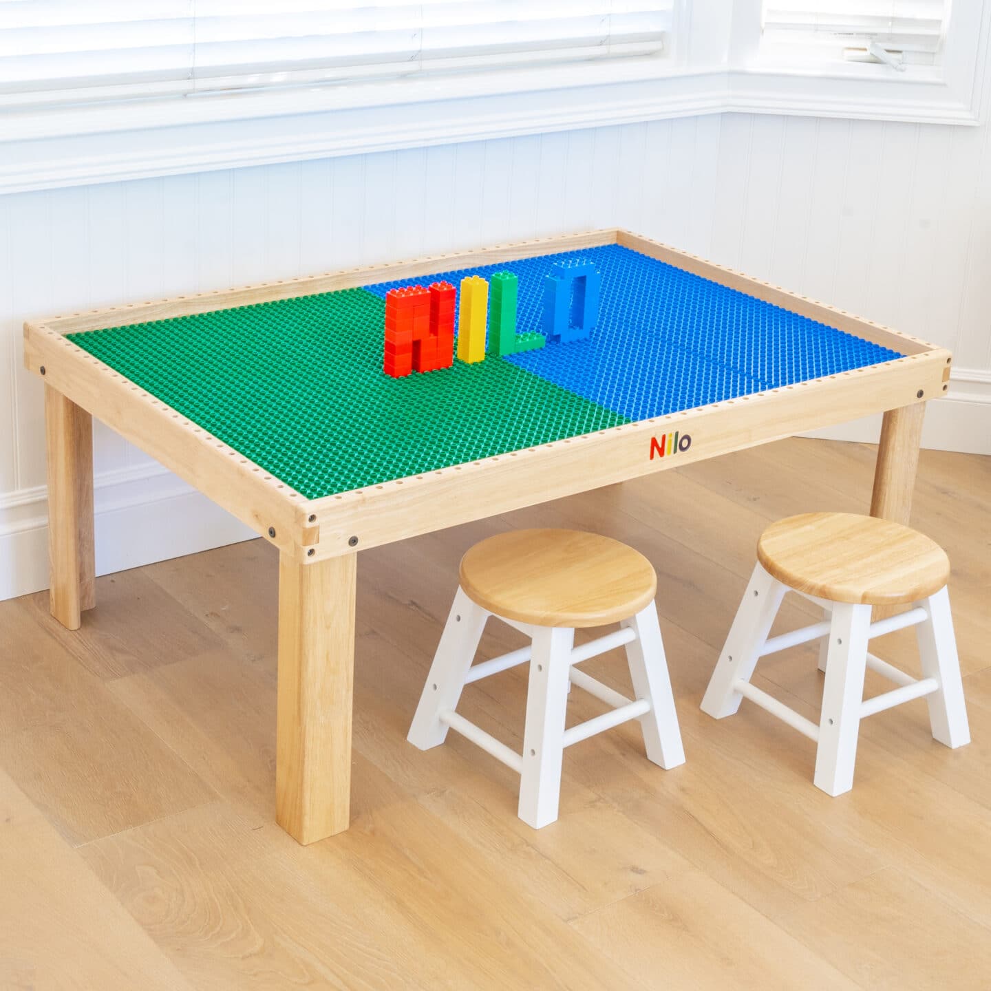 Blue 2-Sided Baseplates by Nilo Compatible with Lego & Duplo Blocks