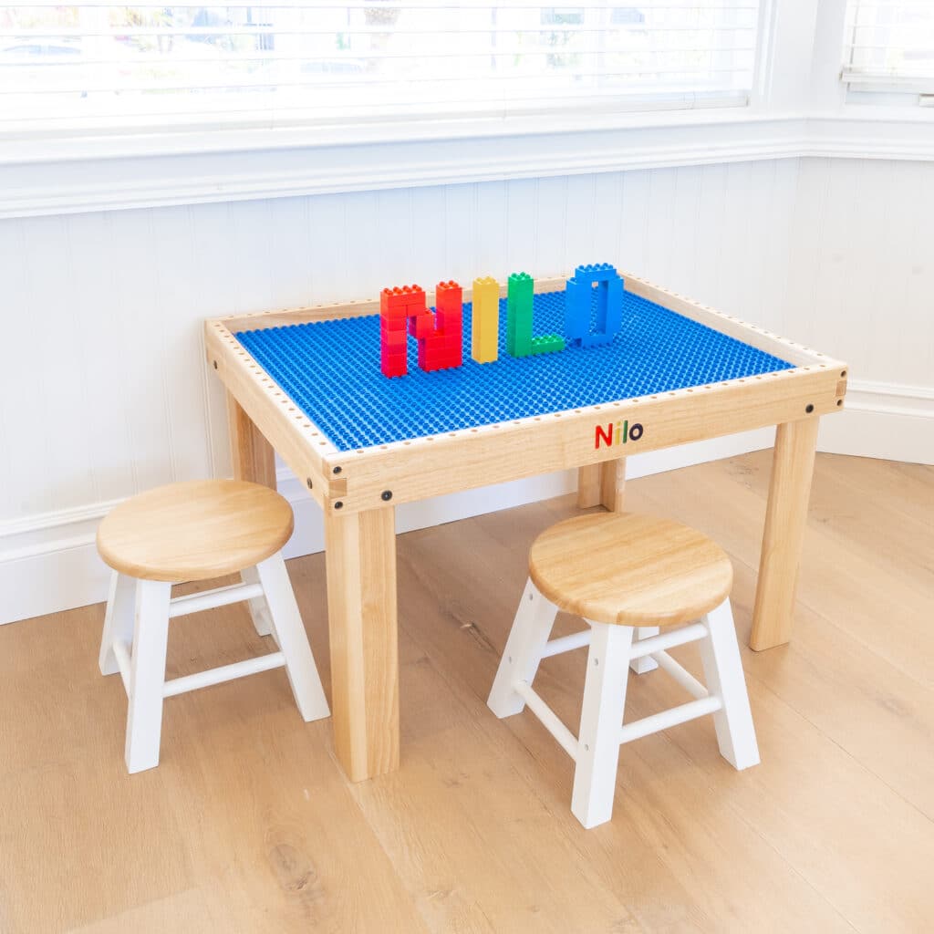 Toddler Activity Table | Small Play Table | Blue Baseplates Included