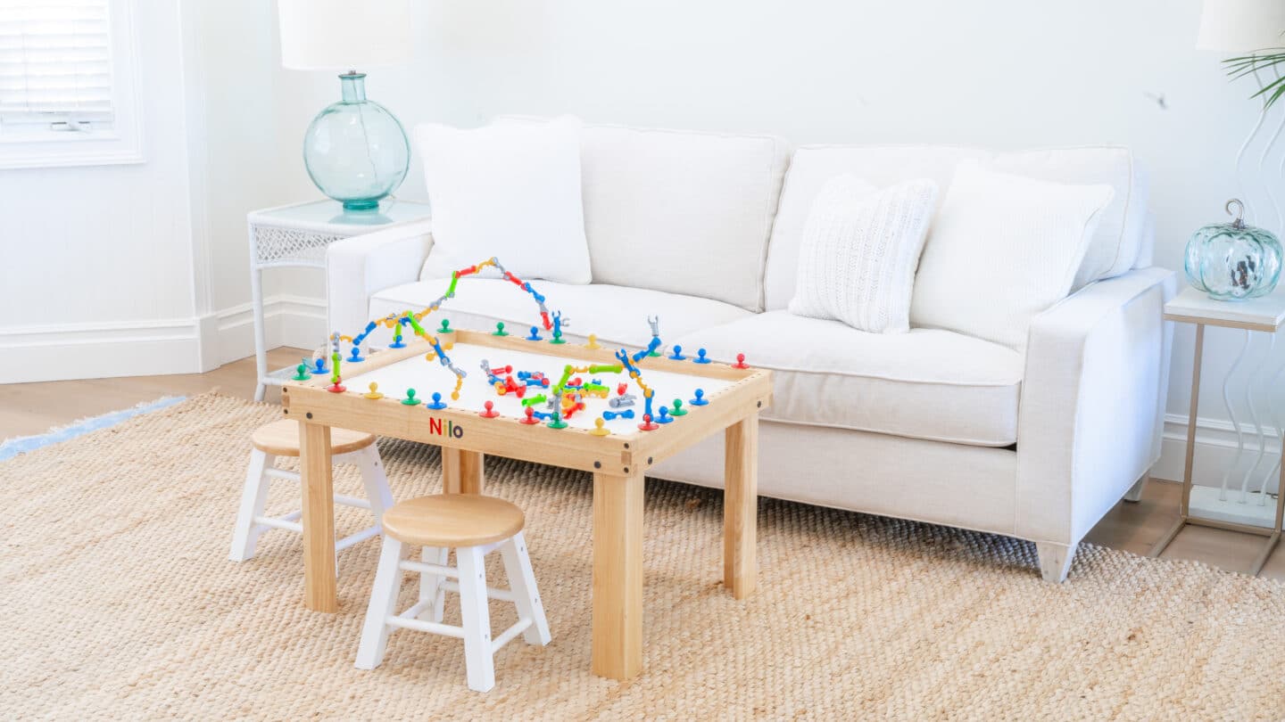 Toddler Activity Table | Small Play Table | Blue Baseplates Included