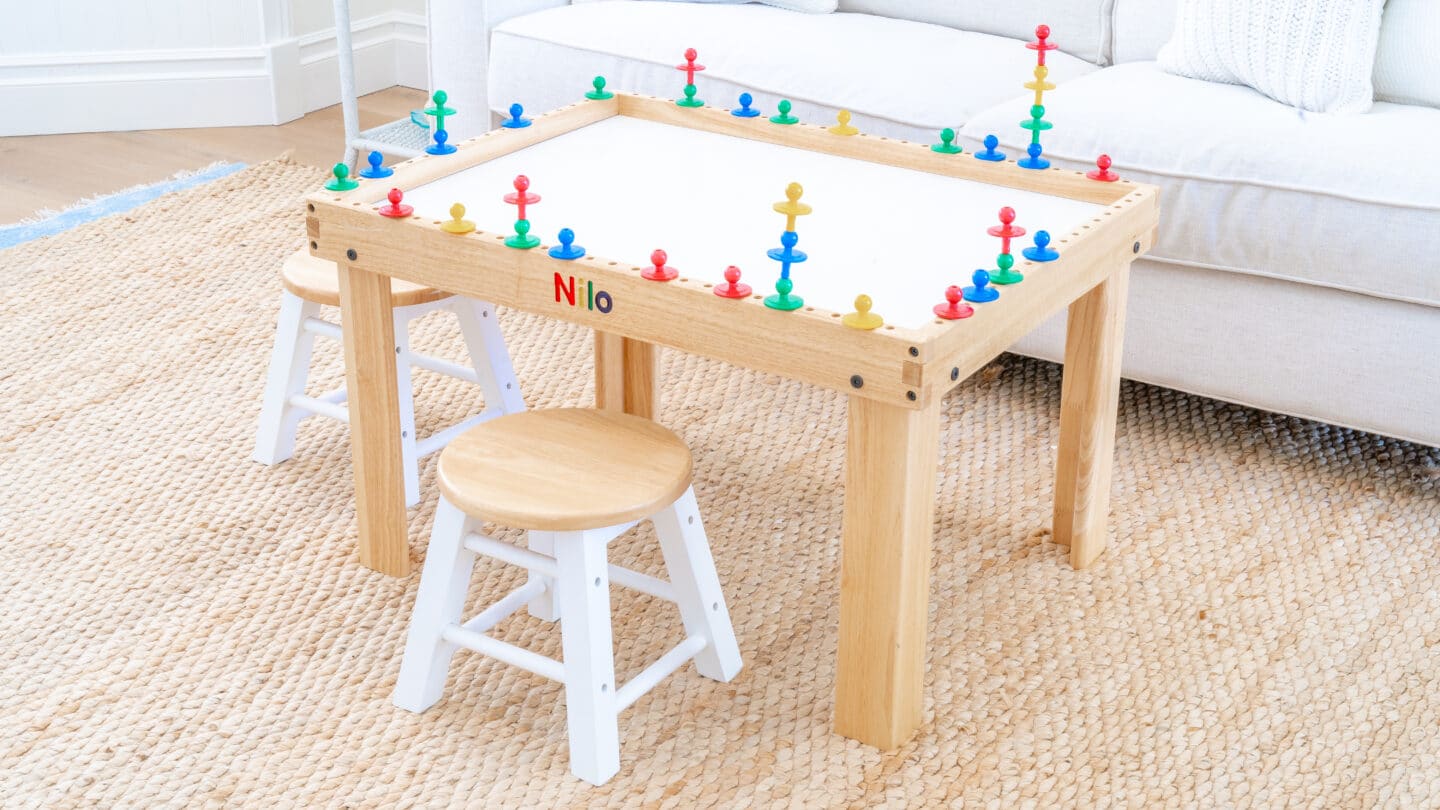 Toddler Activity Table | Small Play Table | Blue Baseplates Included